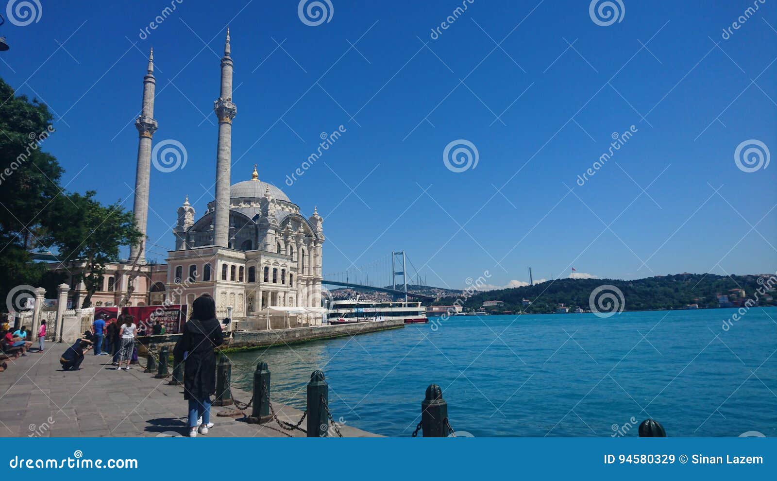 Mosq at sea editorial stock image. Image of ortakoy, blue - 94580329