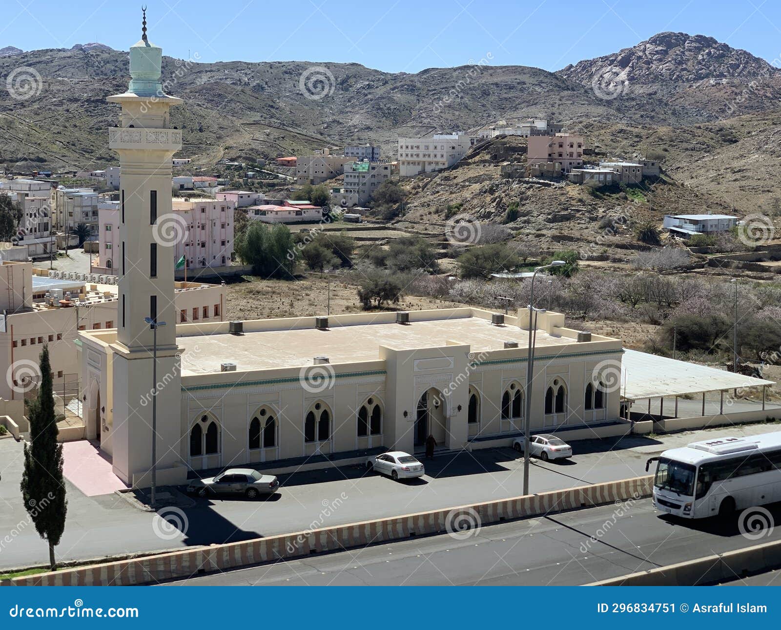 Mosque areal view at KSA stock image. Image of tayef - 296834751