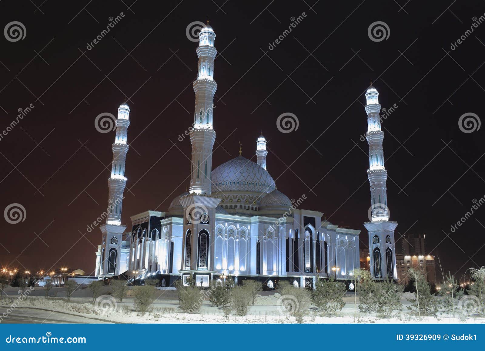 Mosque in Astana stock image. Image of greeting, celebration - 39326909