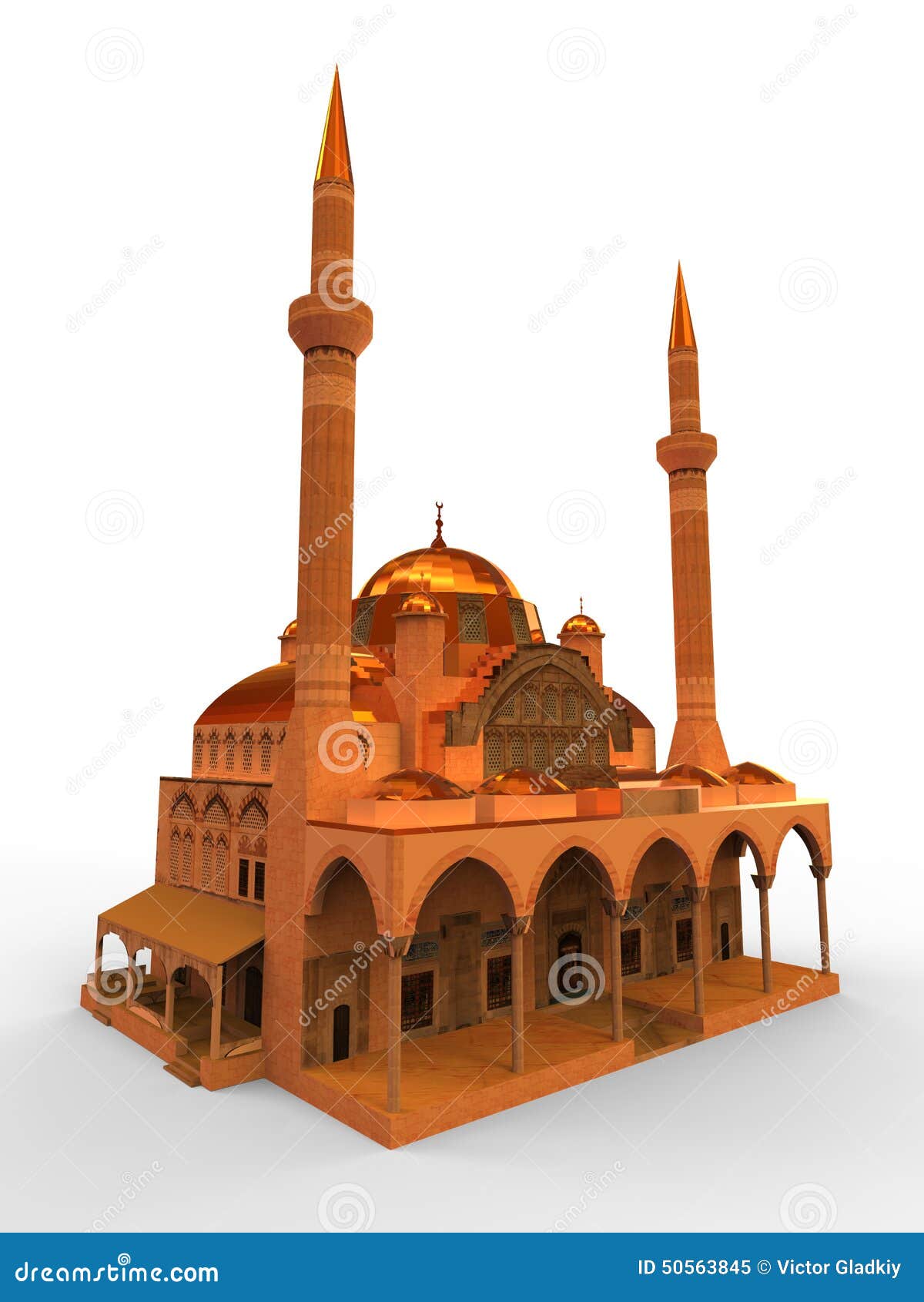 Mosque from the background stock illustration. Illustration of tourist ...
