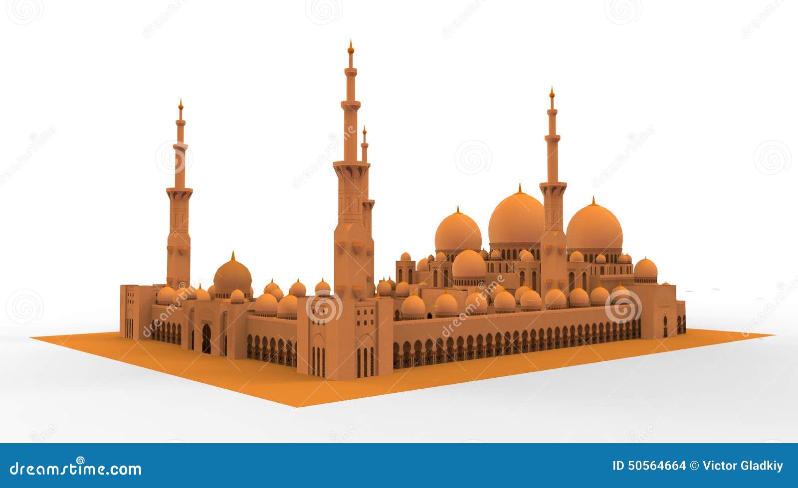 Mosque from the background stock illustration. Illustration of landmark ...