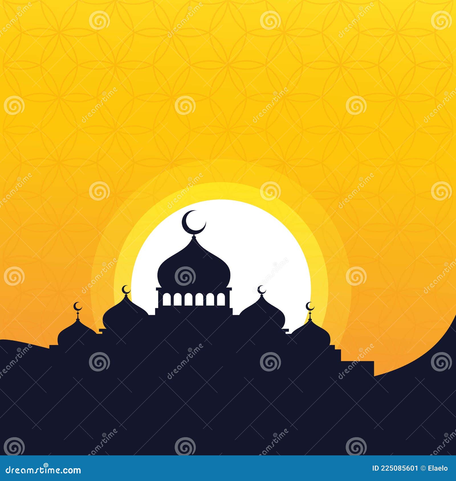 Mosque Background Vector Illustration Stock Vector - Illustration of ...