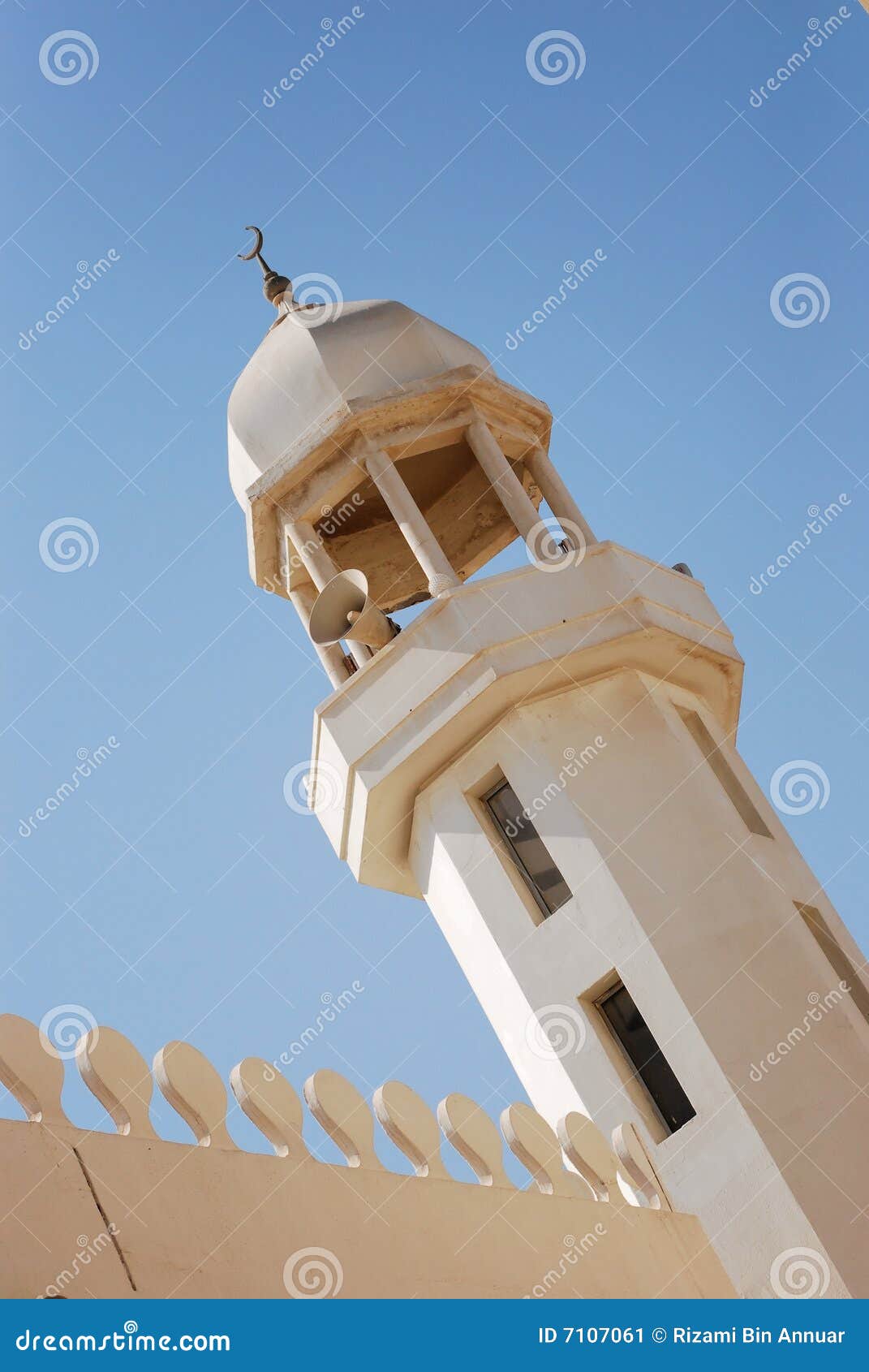 Mosque in Bahrain stock image. Image of tower, manama - 7107061