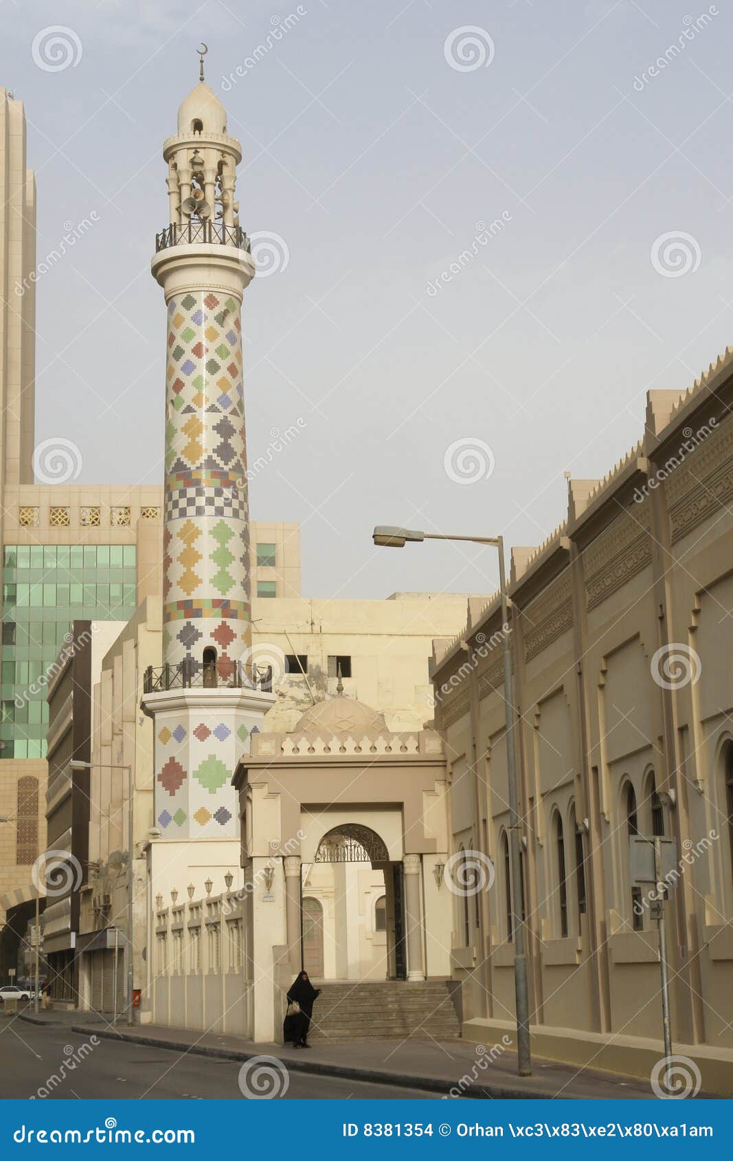 A Mosque in Bahrain City Center Stock Photo - Image of minaret, islamic ...