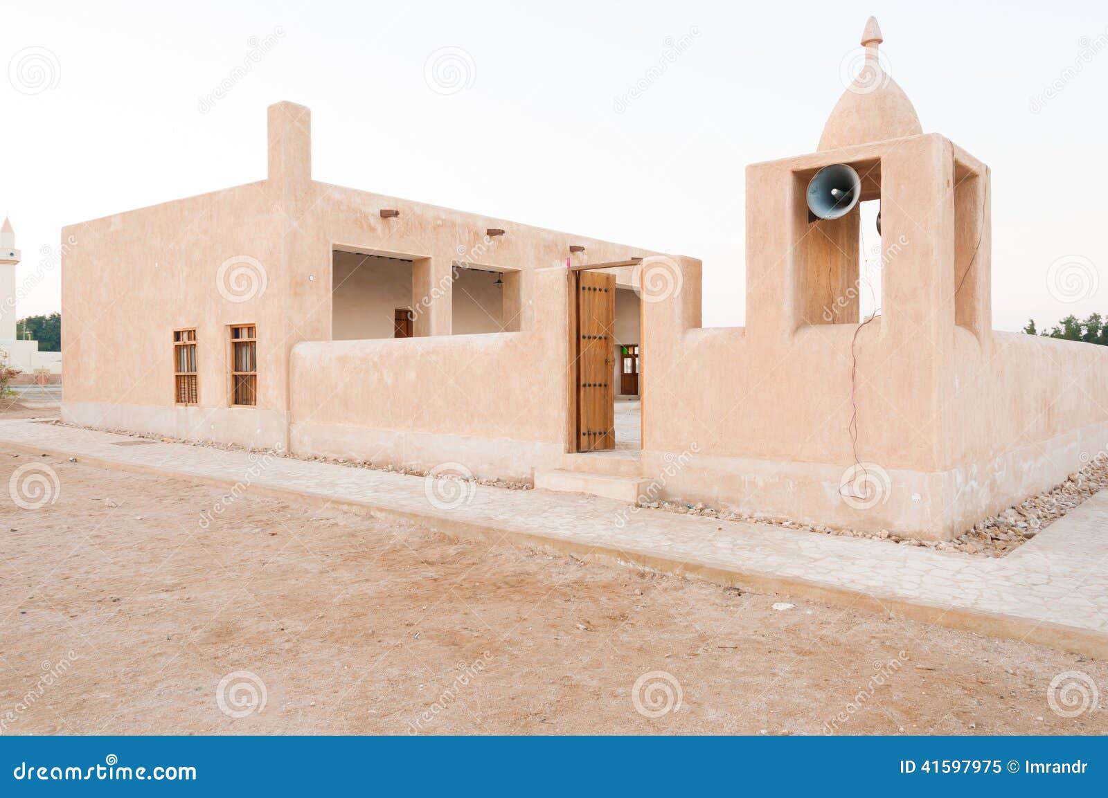 A Mosque on a Beach (Simaisma) in Doha, Qatar Stock Image - Image of ...