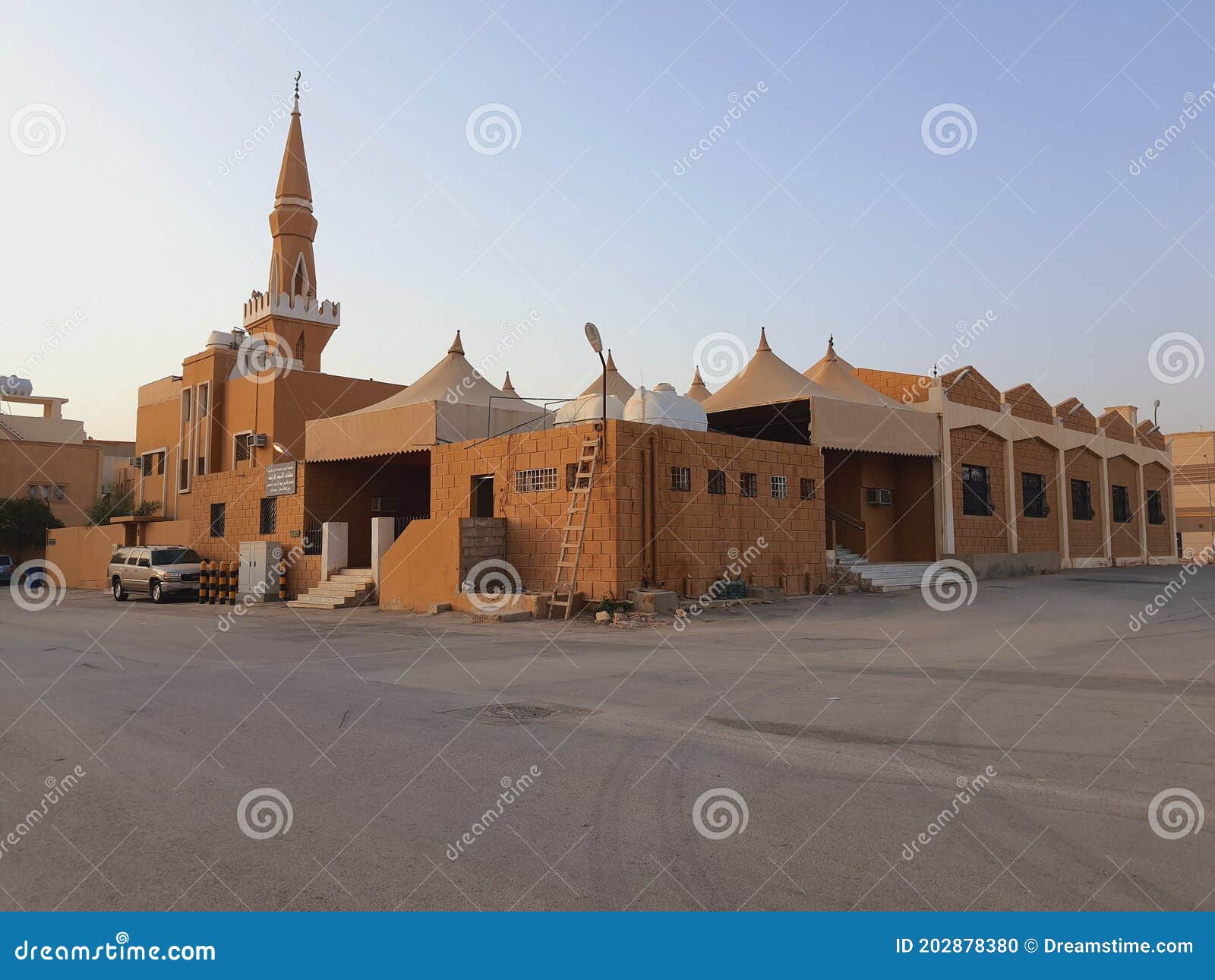 The Mosque Building is Unique and Beautiful from Various Angles Stock ...