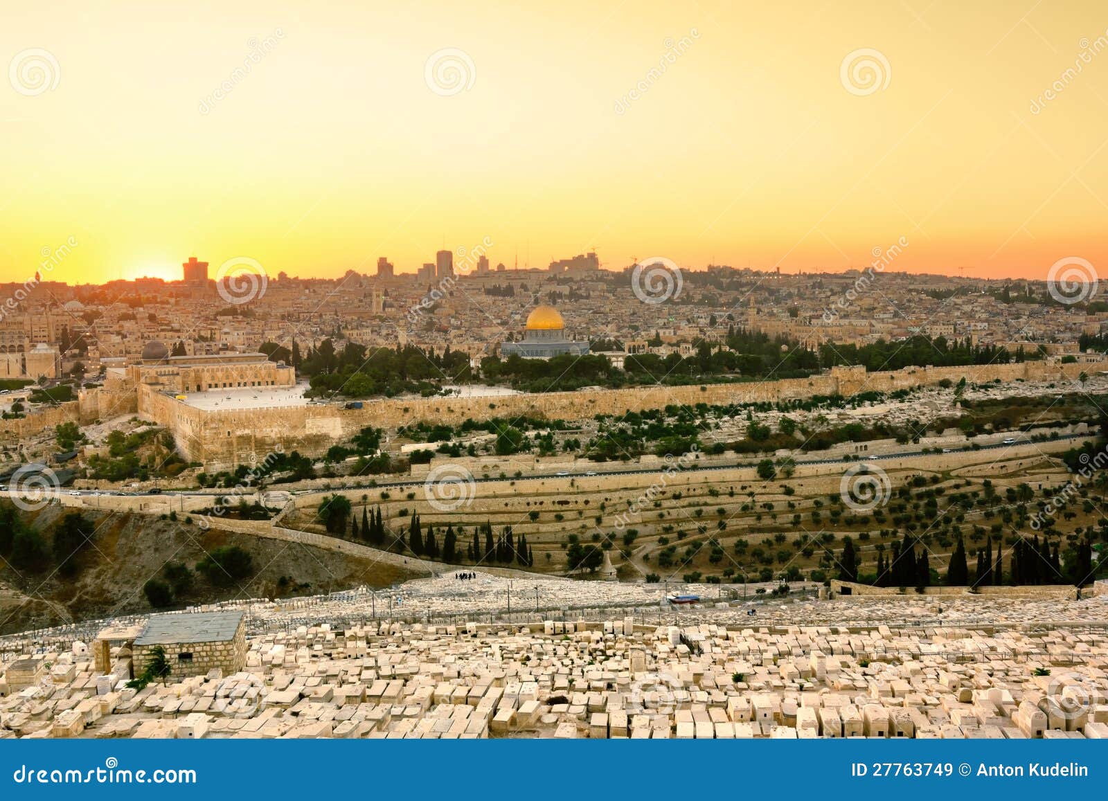Mosque of Caliph Omar in Jerusalem . Stock Image - Image of minaret ...