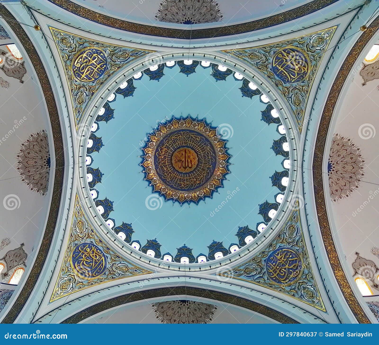 Mosque Ceiling, Historical Object, Allah, Tile Art Stock Image - Image ...
