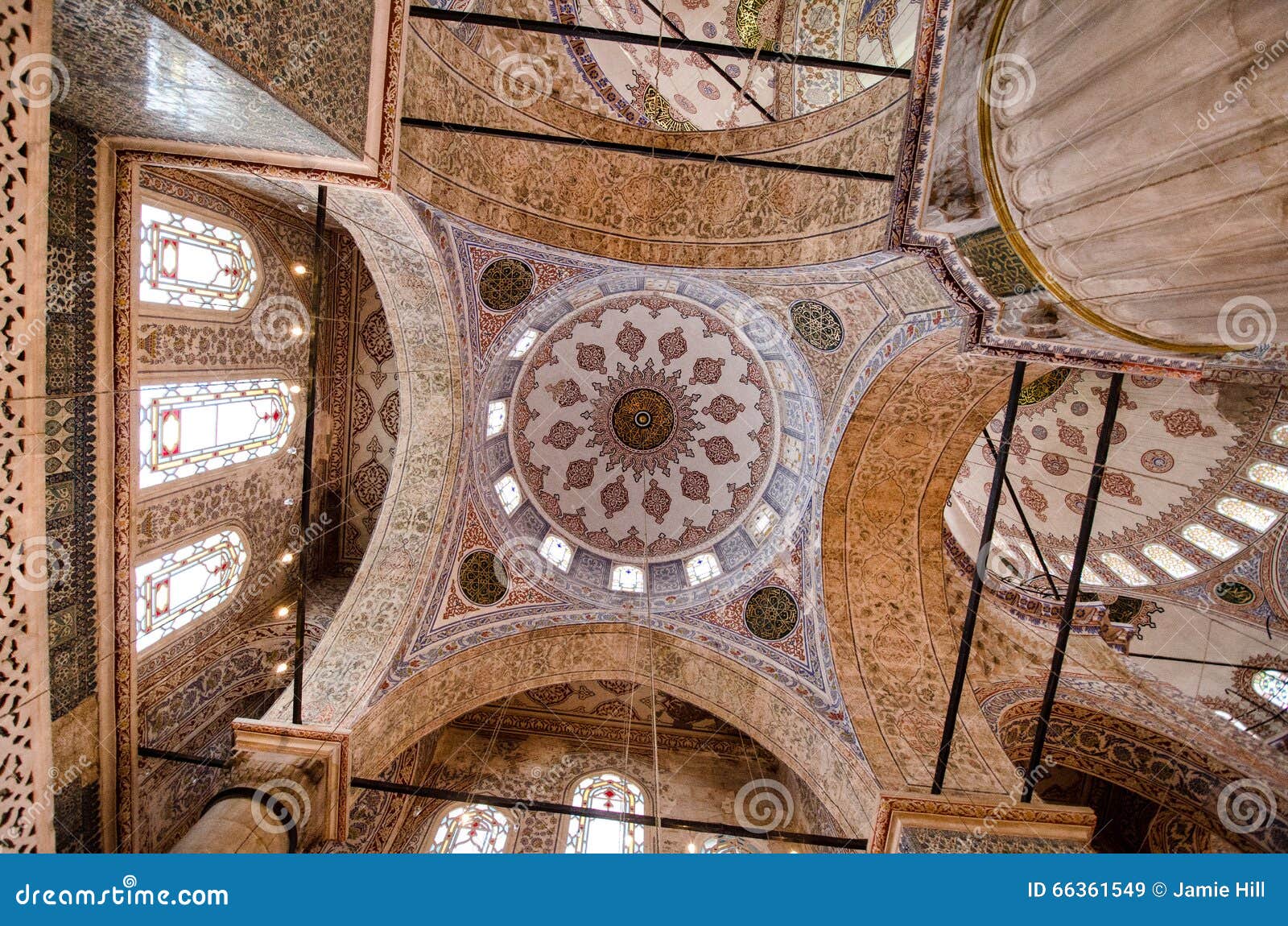 Mosque Ceiling stock image. Image of album, inside, istanbul - 66361549