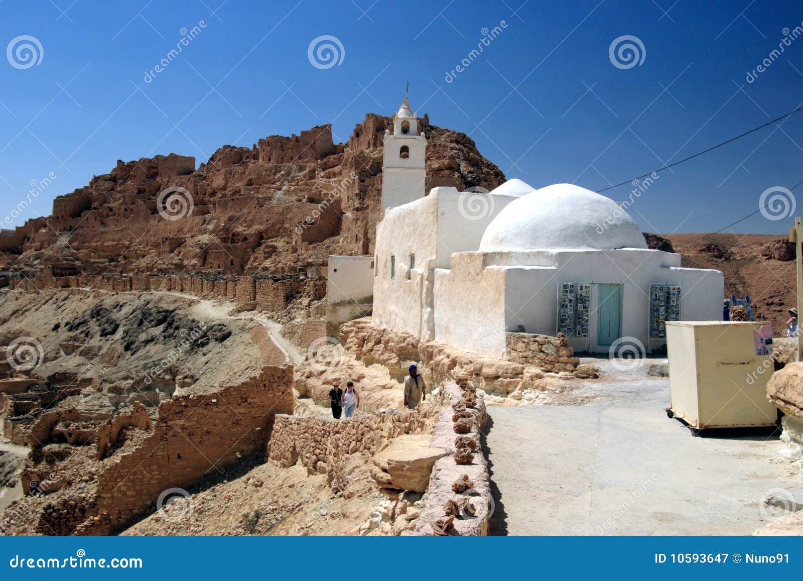 Mosque of chenini stock image. Image of africa, palm - 10593647