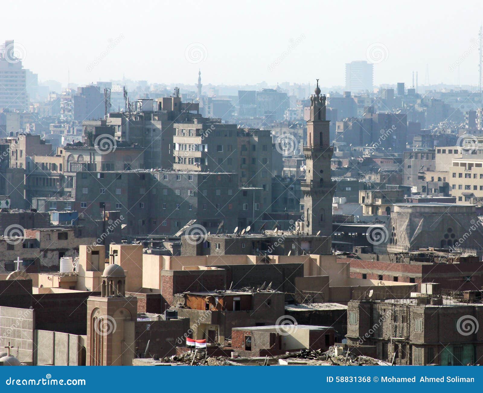 View of egypt cairo stock photo. Image of roofs, egypt - 58831368