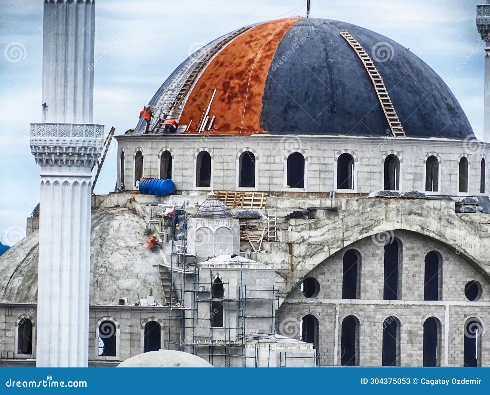 Mosque construction stock image. Image of facade, landmark - 304375053