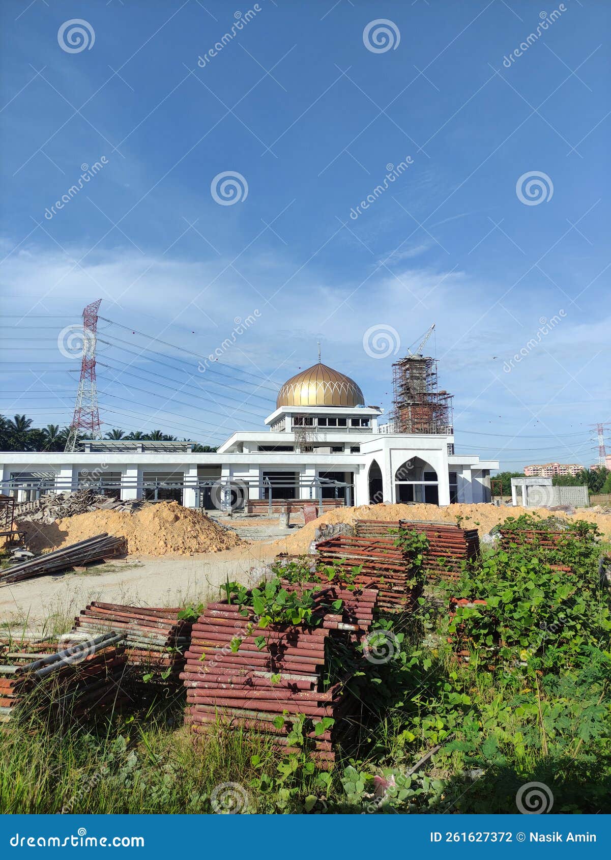 Mosque Construction Sky Model Editorial Photography - Image of wall ...