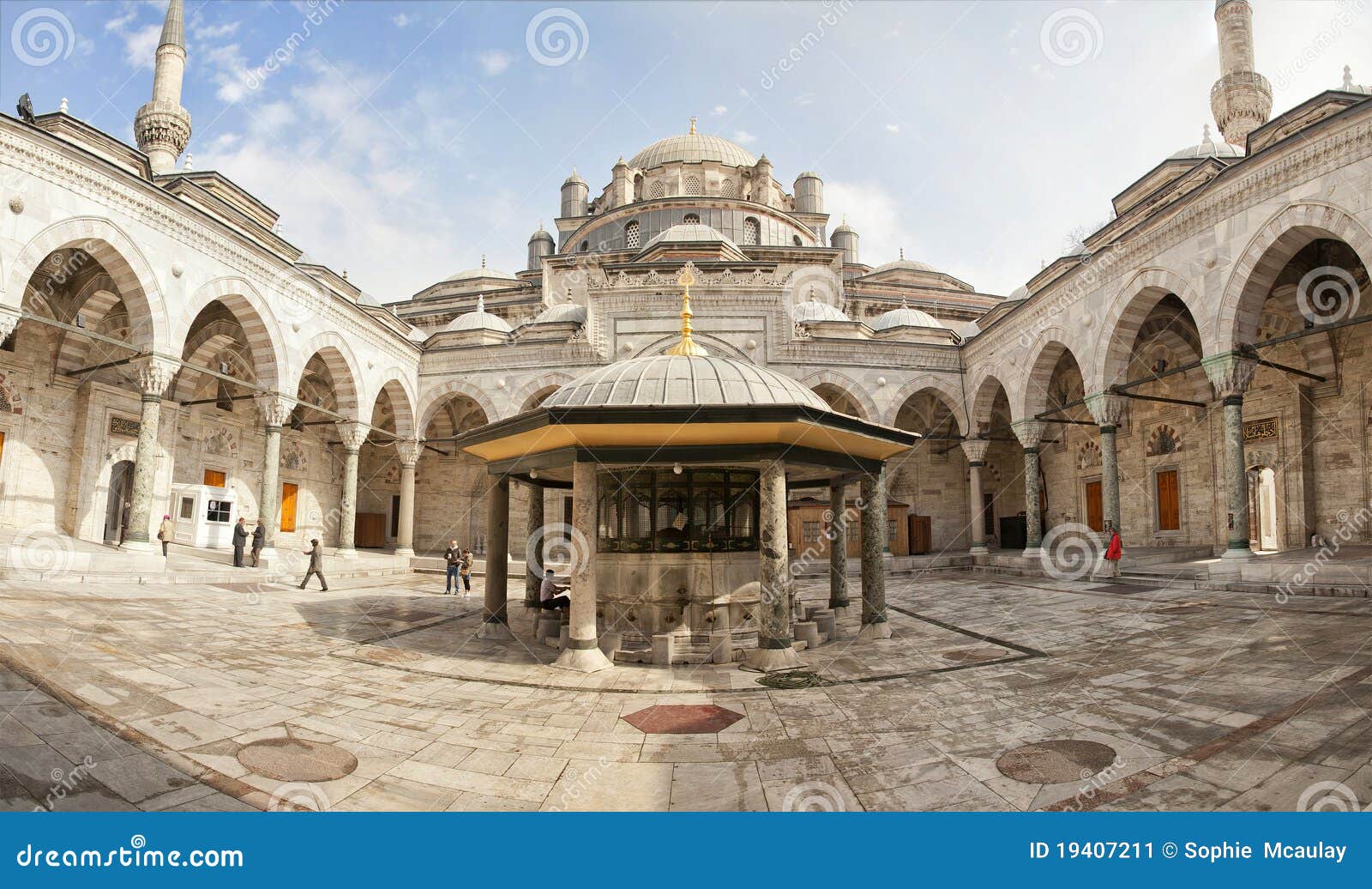 Mosque courtyard stock image. Image of clouds, islamic - 19407211