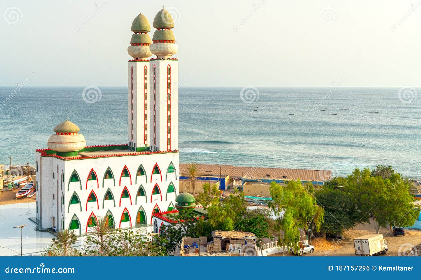 The Mosque of Divinity in Dakar, Senegal Stock Photo - Image of coast ...