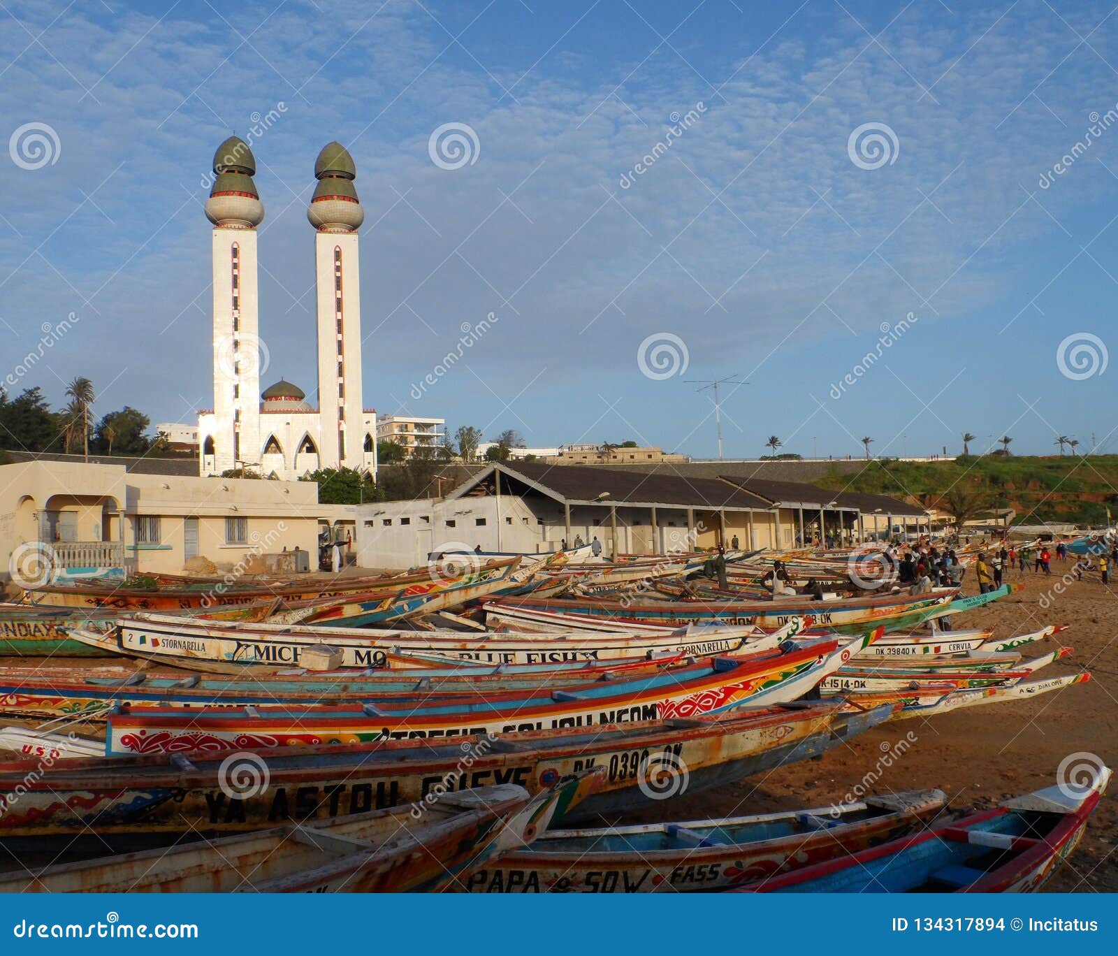 MOSQUE of DIVINITY in FRONT of DAKAR BEACH Editorial Stock Image ...