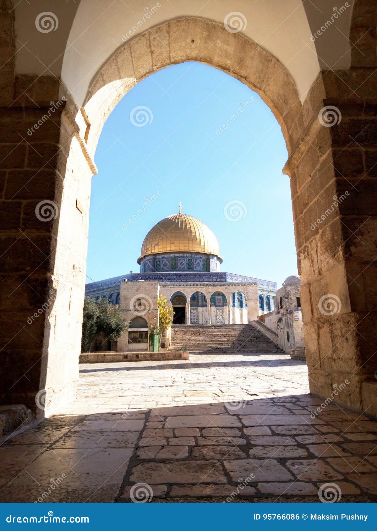 Mosque Dome of the Rock stock photo. Image of historic - 95766086