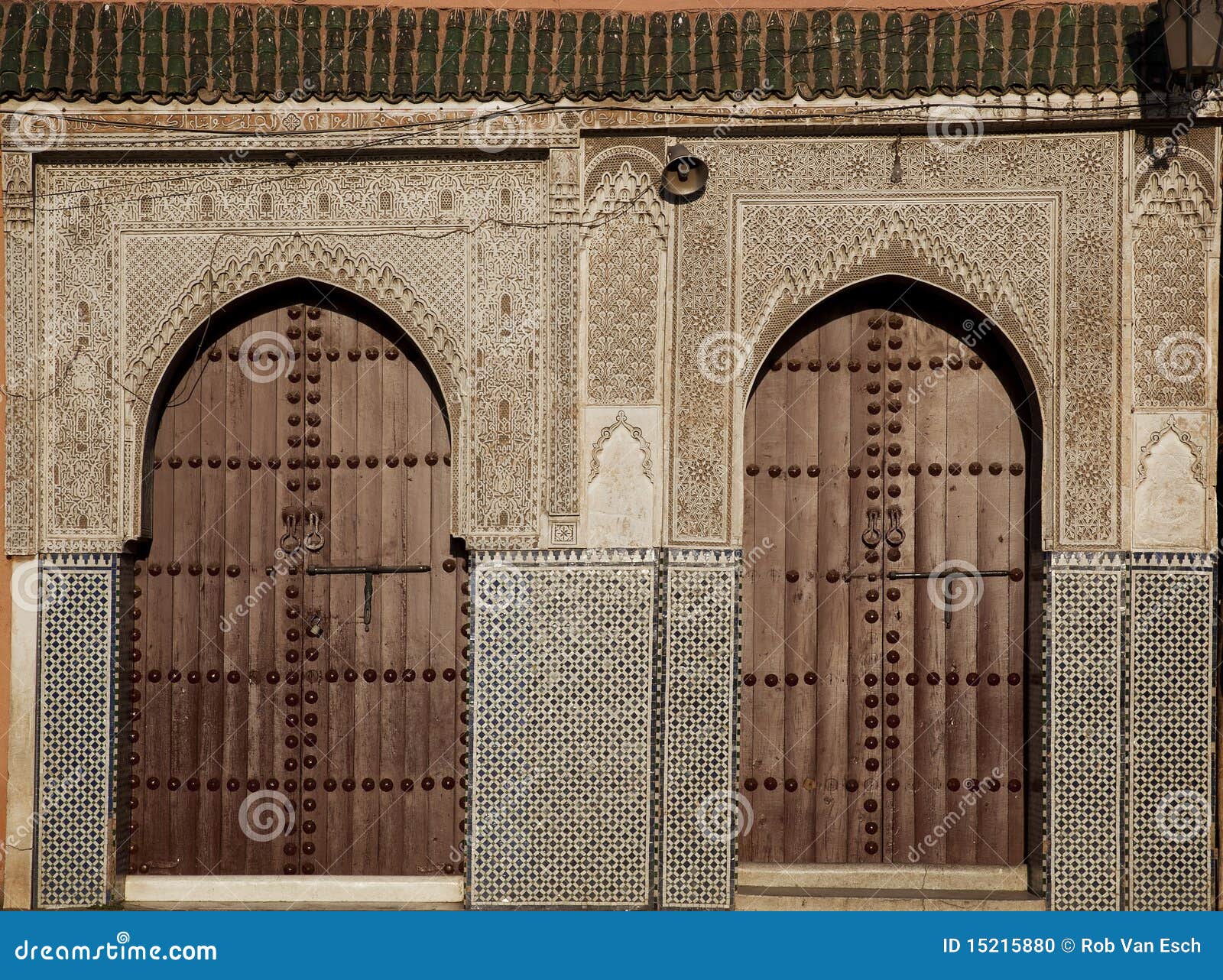 Mosque doors stock photo. Image of islam, mosaic, ornament - 15215880