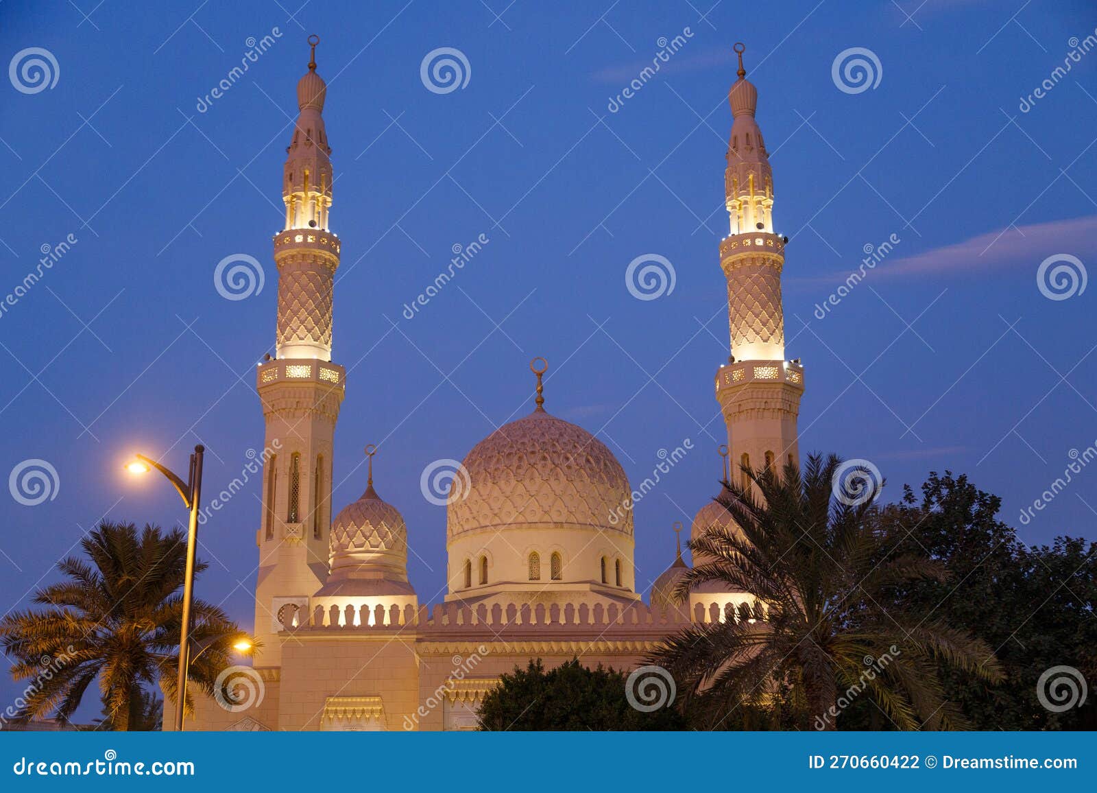 Mosque in Dubai, United Arab Emirates, UAE. Stock Photo - Image of ...