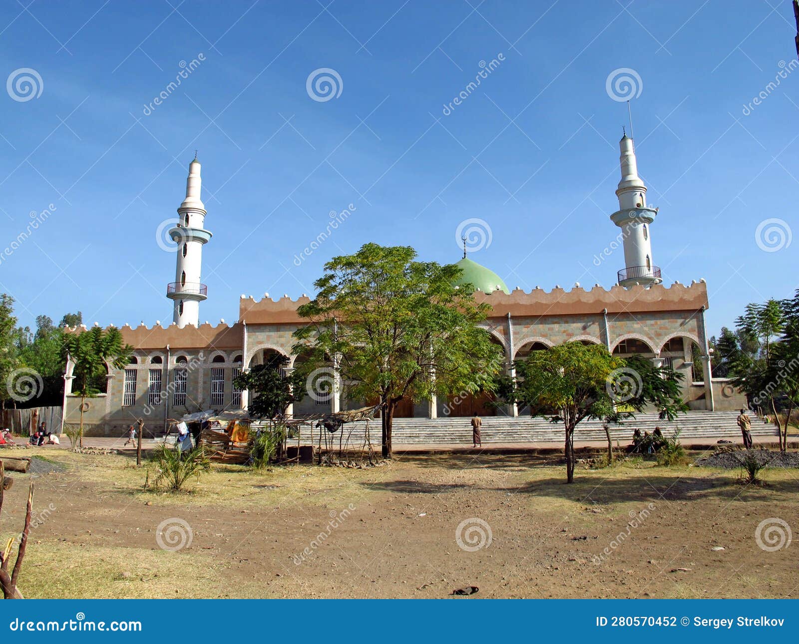 The Mosque in Ethiopia, Africa Stock Photo - Image of people, landscape ...