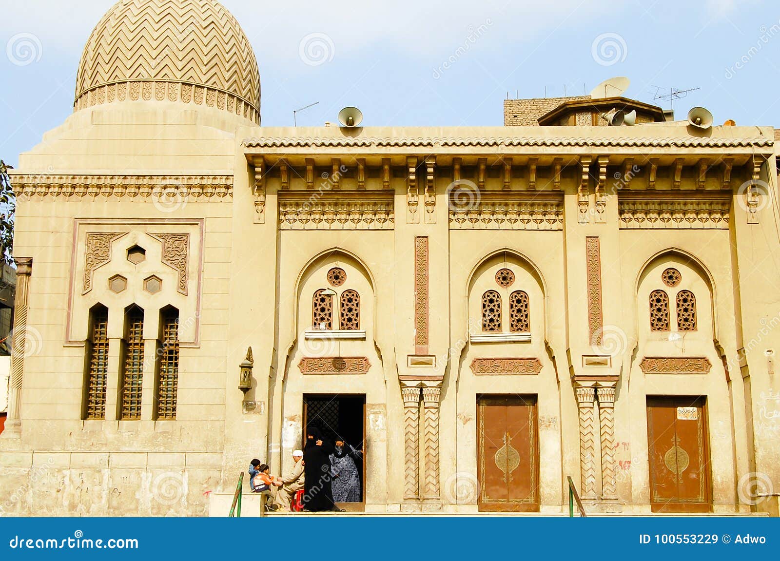 Mosque Facade - Cairo - Egypt Editorial Stock Image - Image of historic ...