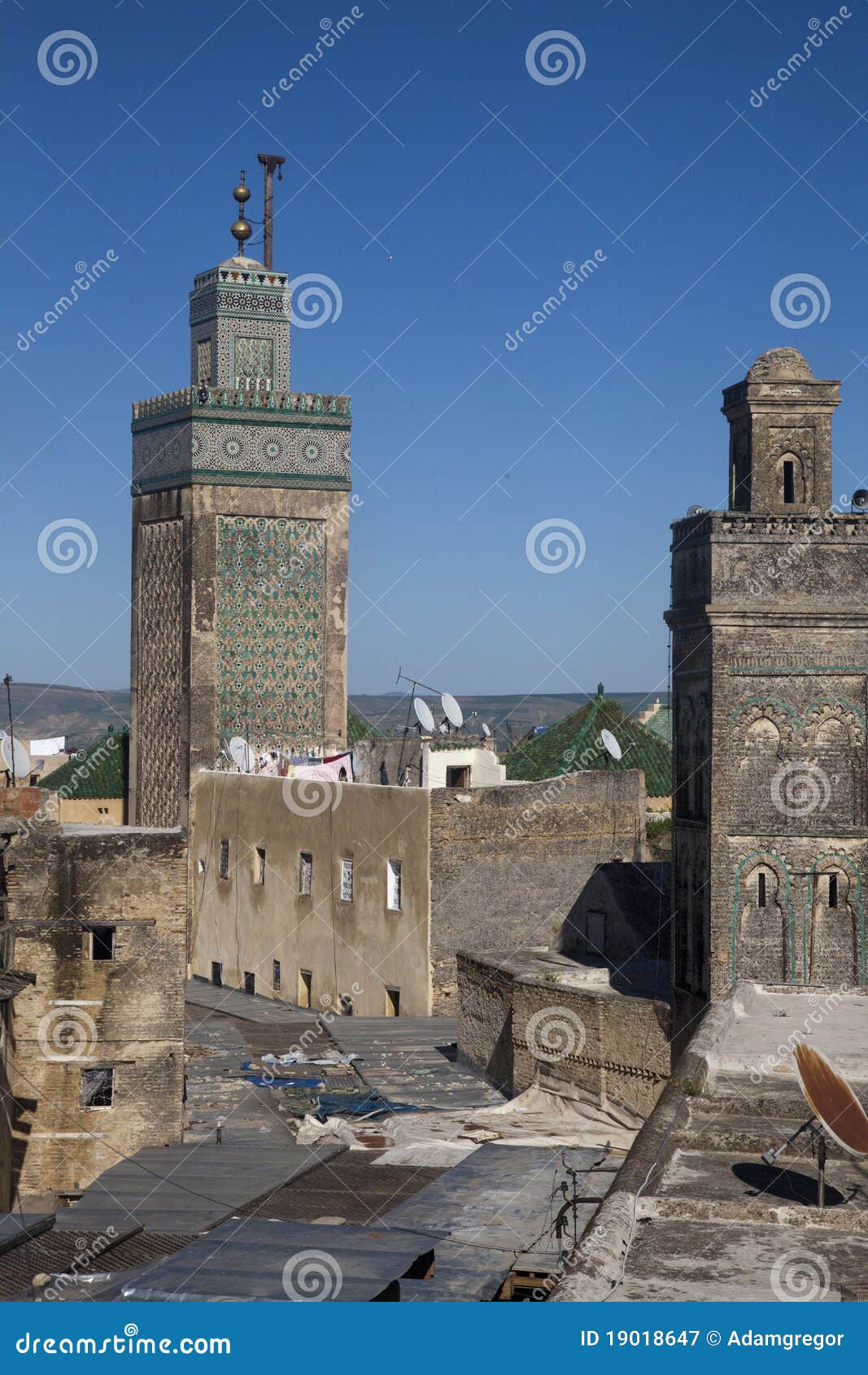 Mosque in Fes in Marocco stock image. Image of islam - 19018647