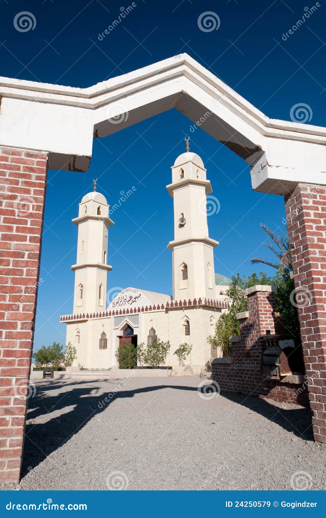Mosque gate stock image. Image of islam, towers, mosque - 24250579