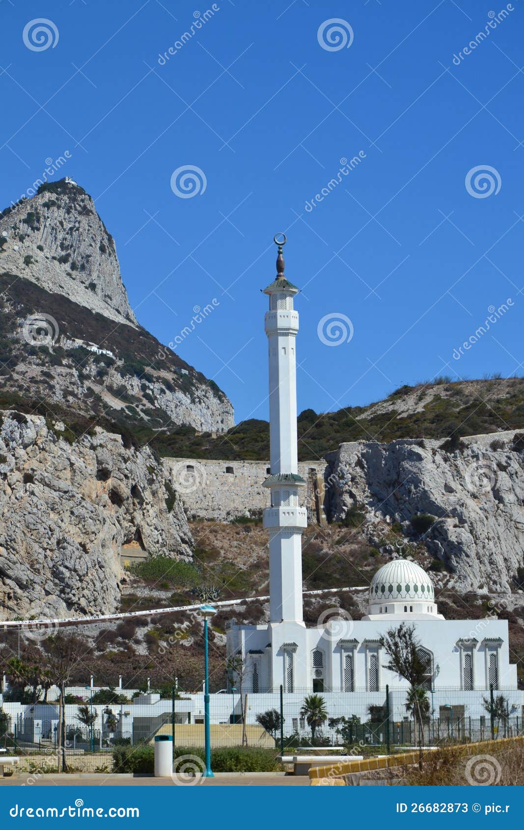 Mosque in Gibraltar stock image. Image of abdulaziz, hall - 26682873