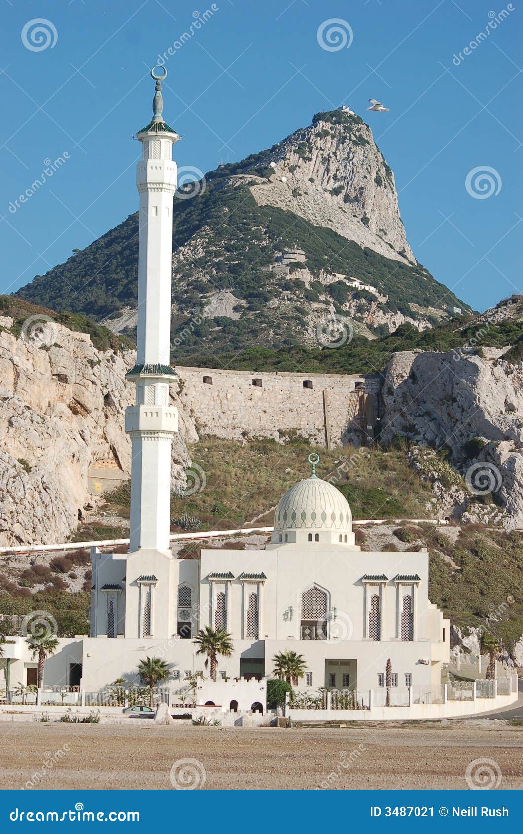 Mosque at Gibraltar stock image. Image of mediterranean - 3487021
