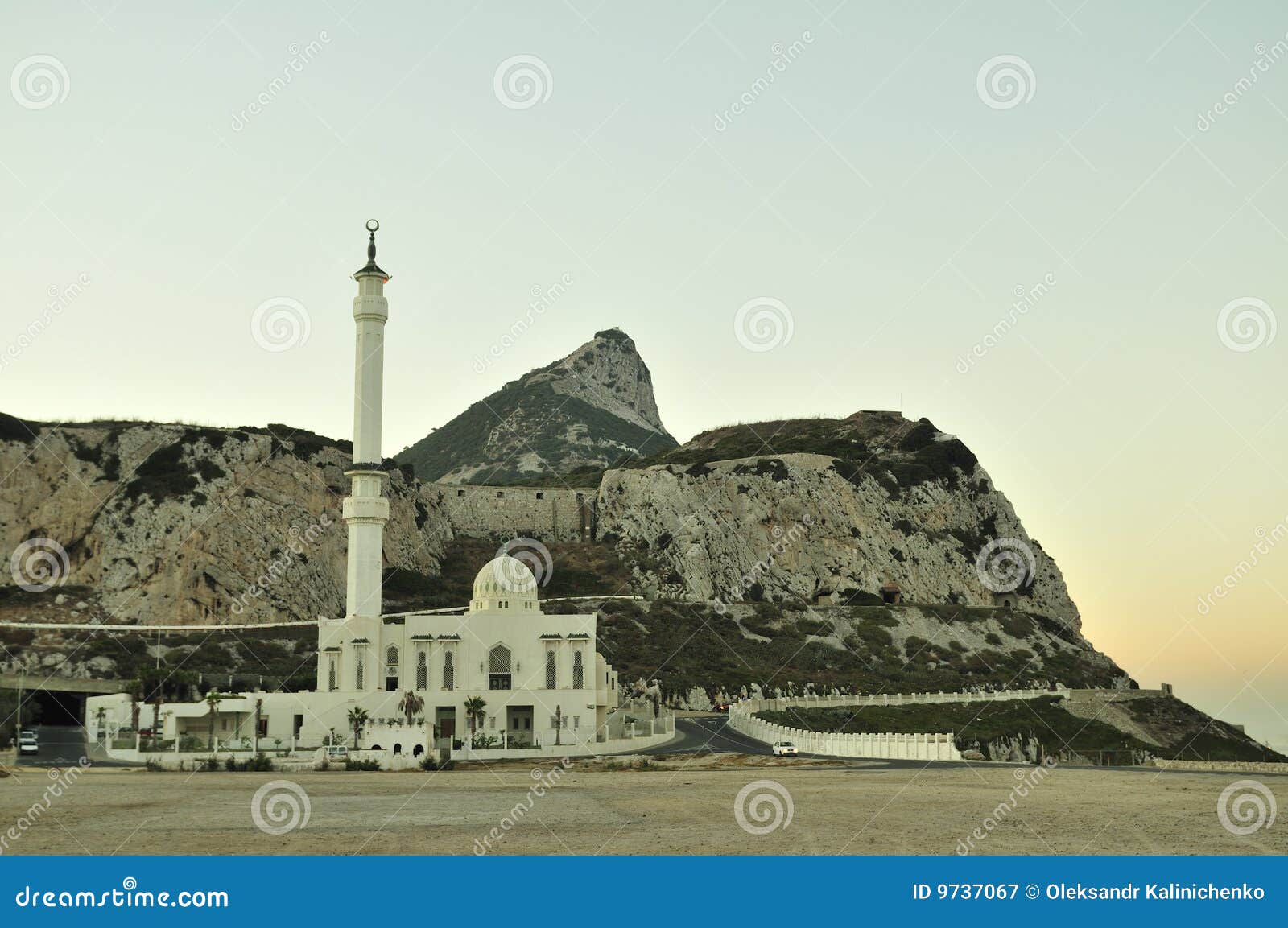 Mosque at Gibraltar stock image. Image of islam, ocean - 9737067
