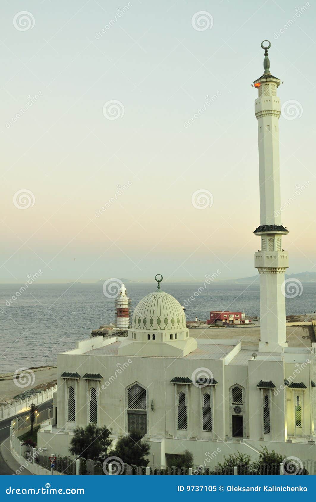 Mosque at Gibraltar stock image. Image of point, maritime - 9737105