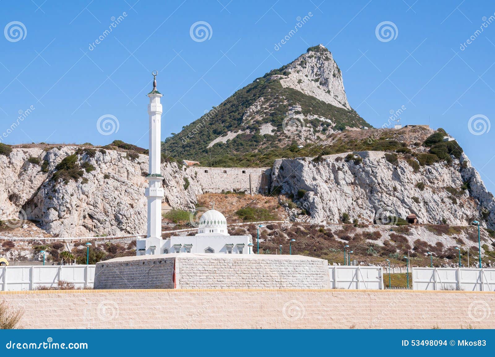 Mosque on Gibraltar stock photo. Image of church, gibraltar - 53498094