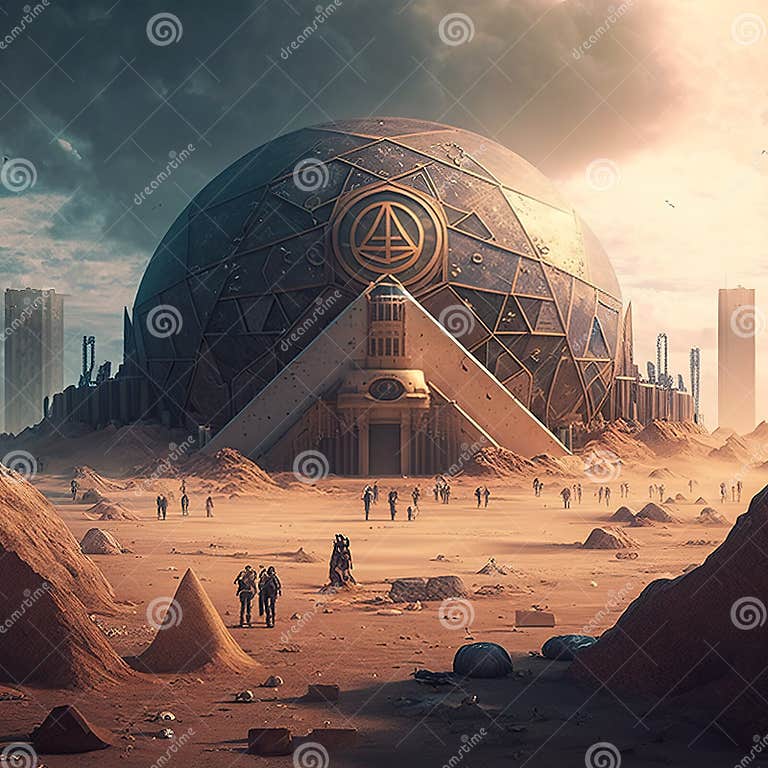 The Mosque of Giza the Mosque the Pyramids Generative AI Stock Photo ...