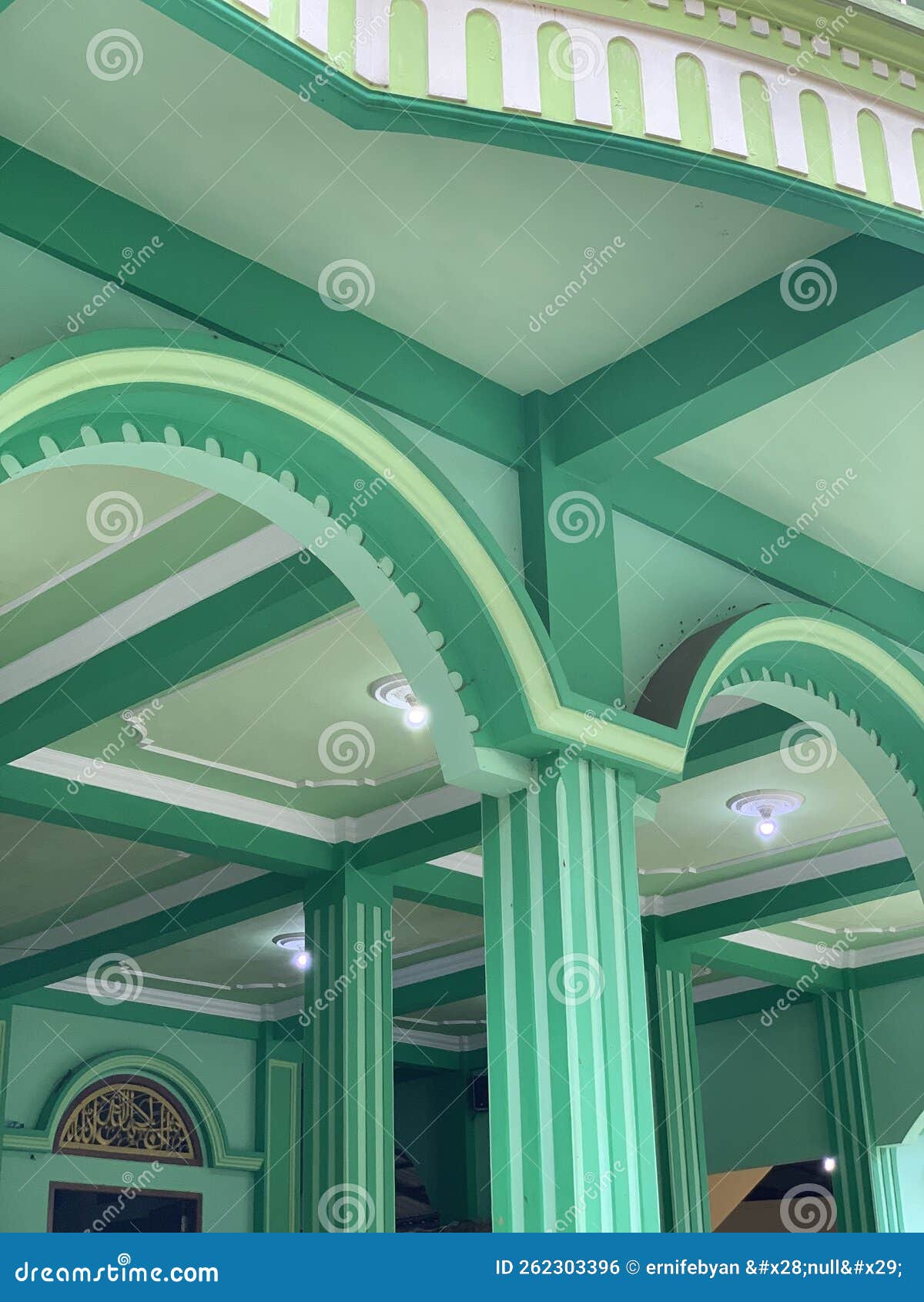 Mosque stock photo. Image of green, central, wall, beautiful - 262303396