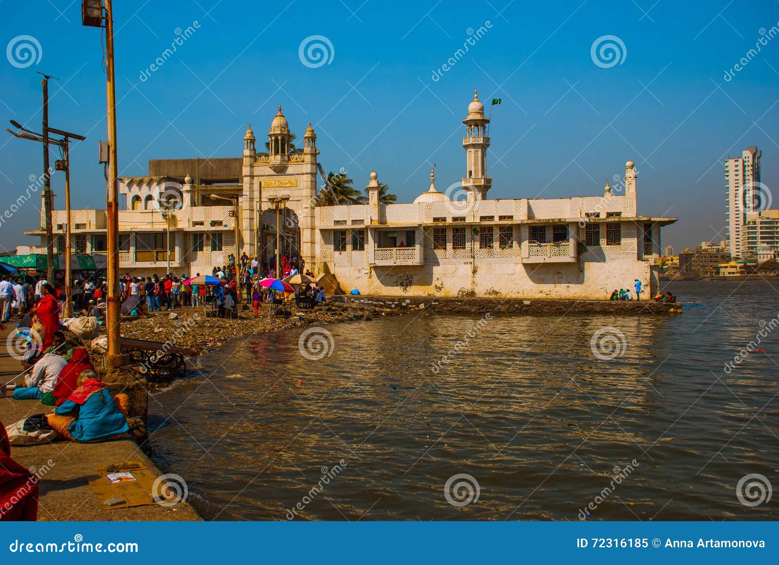 Mosque Haji Ali. Mumbai, India. Editorial Image - Image of hinduism ...