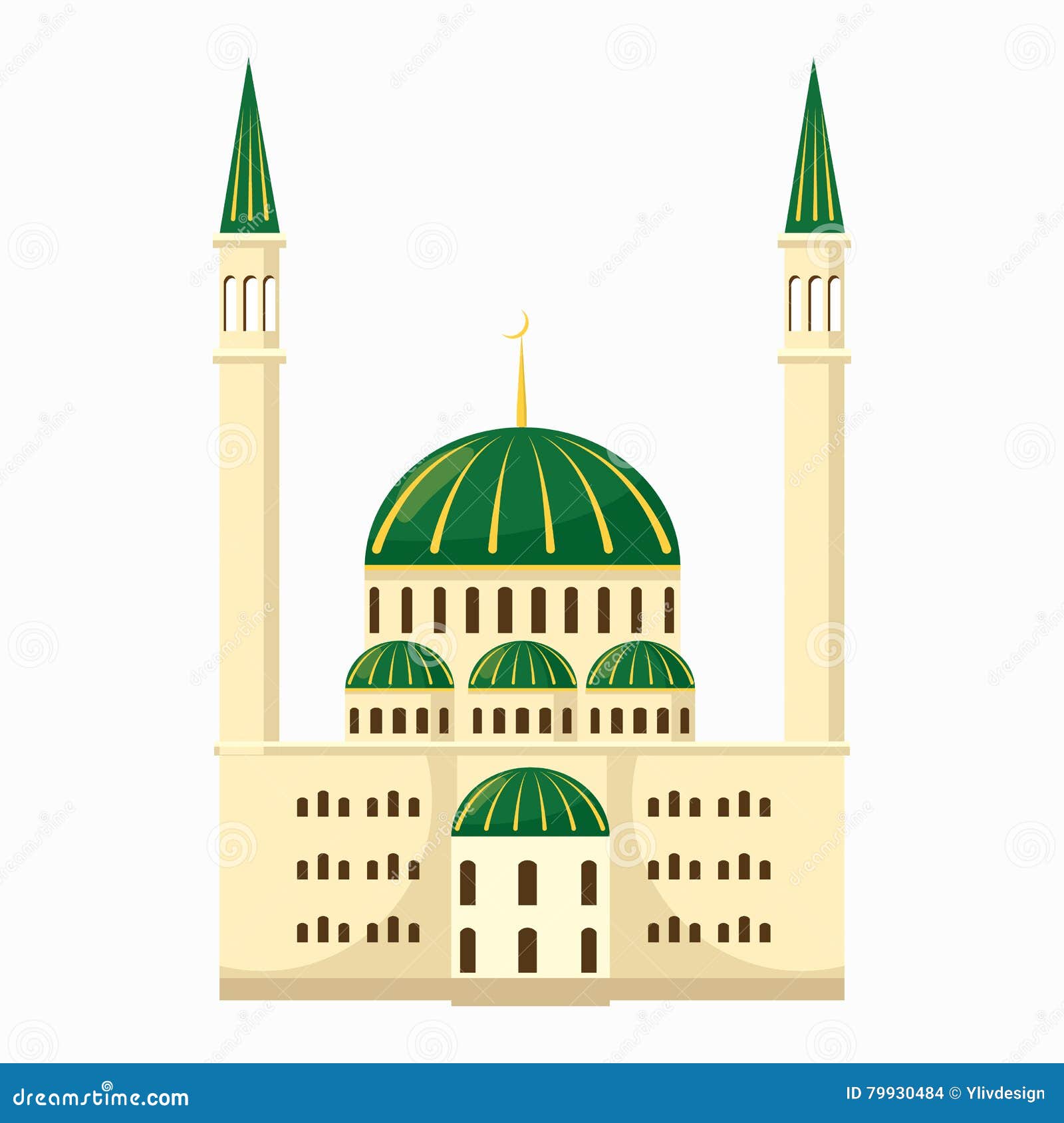 Id Kah Mosque Icon On White Background. Simple Element Illustration ...