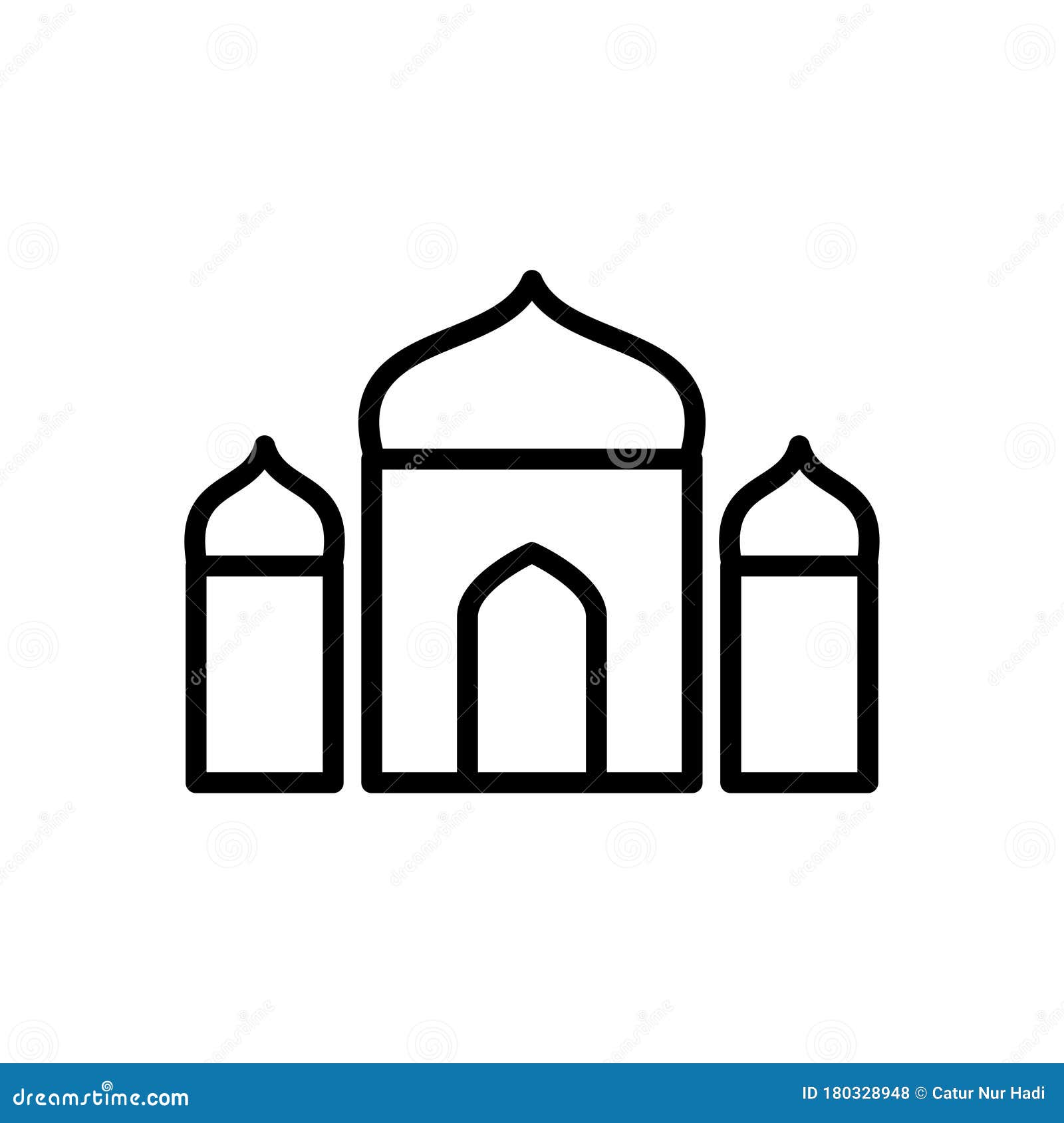 Mosque Icon Flat Vector Template Design Trendy Stock Vector ...