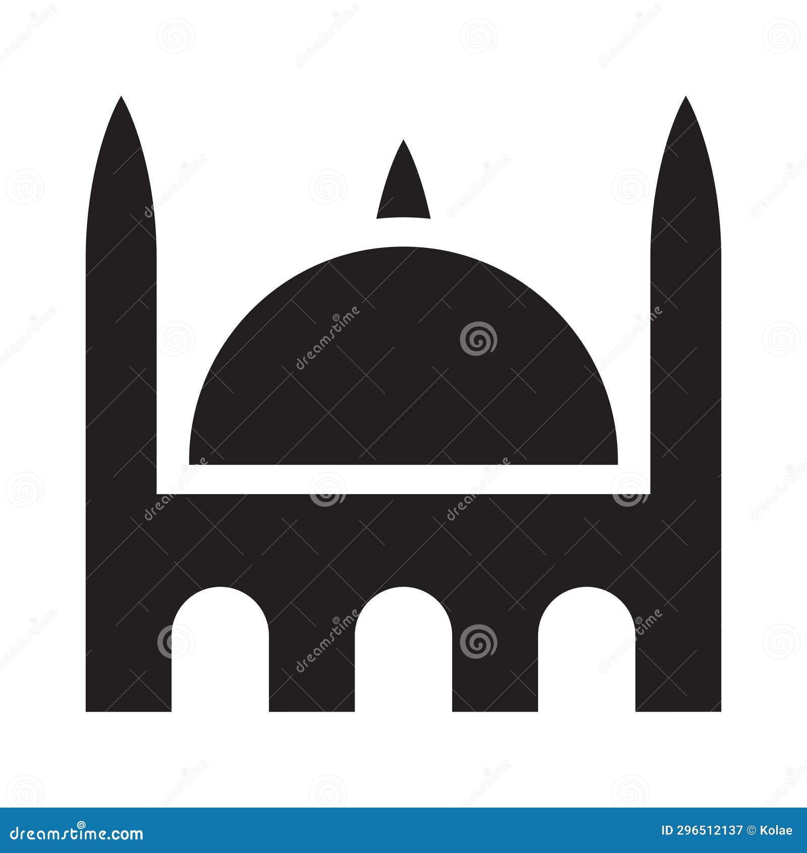 Mosque Icon. Middle East Building. Asian Architecture Vector ...