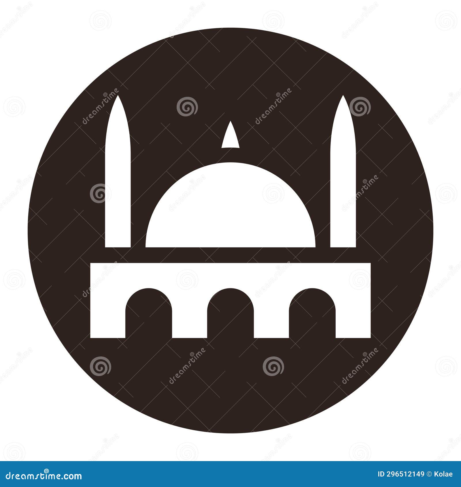 Mosque Icon. Middle East Building. Asian Architecture Vector ...