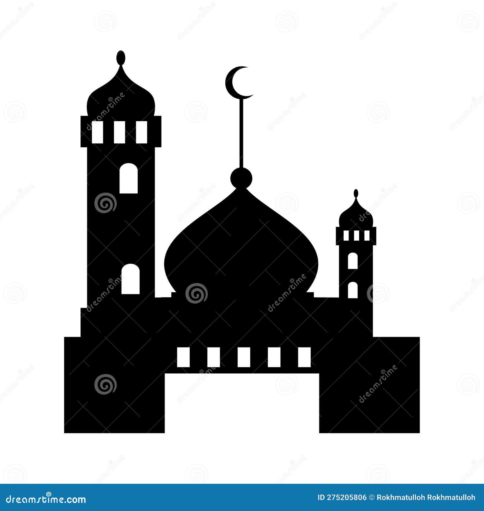Mosque Icon Logo Design Abstract Vector Black Illustration Stock Vector ...