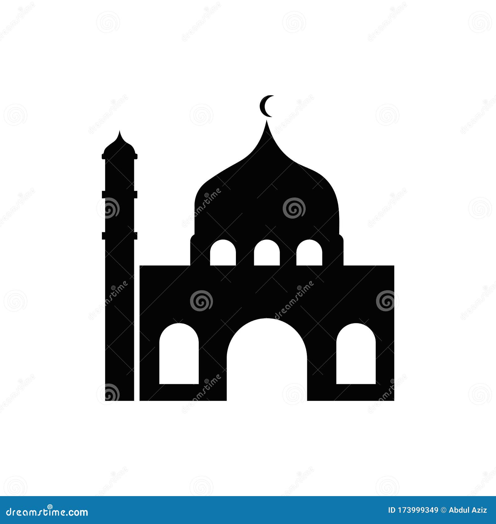 Mosque logo vector stock vector. Illustration of service - 173999349