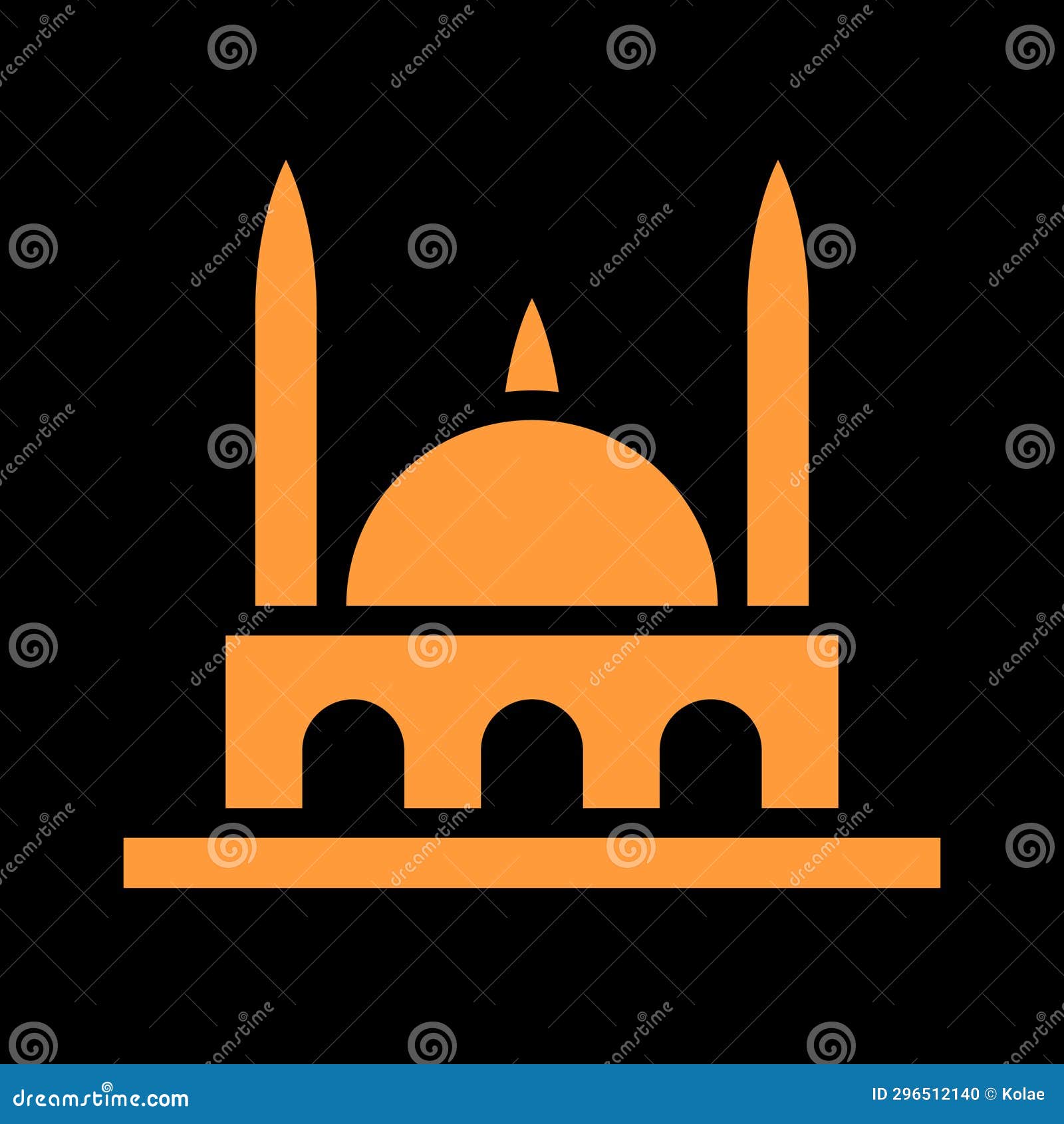 Mosque icon stock illustration. Illustration of culture - 296512140