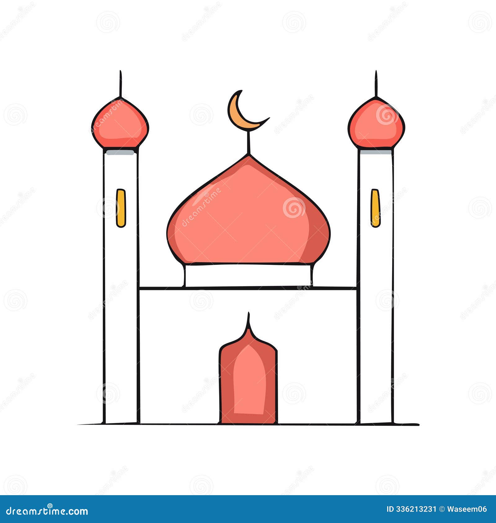 Mosque Icon Vector Isolated on White Background for Your Web and Mobile ...