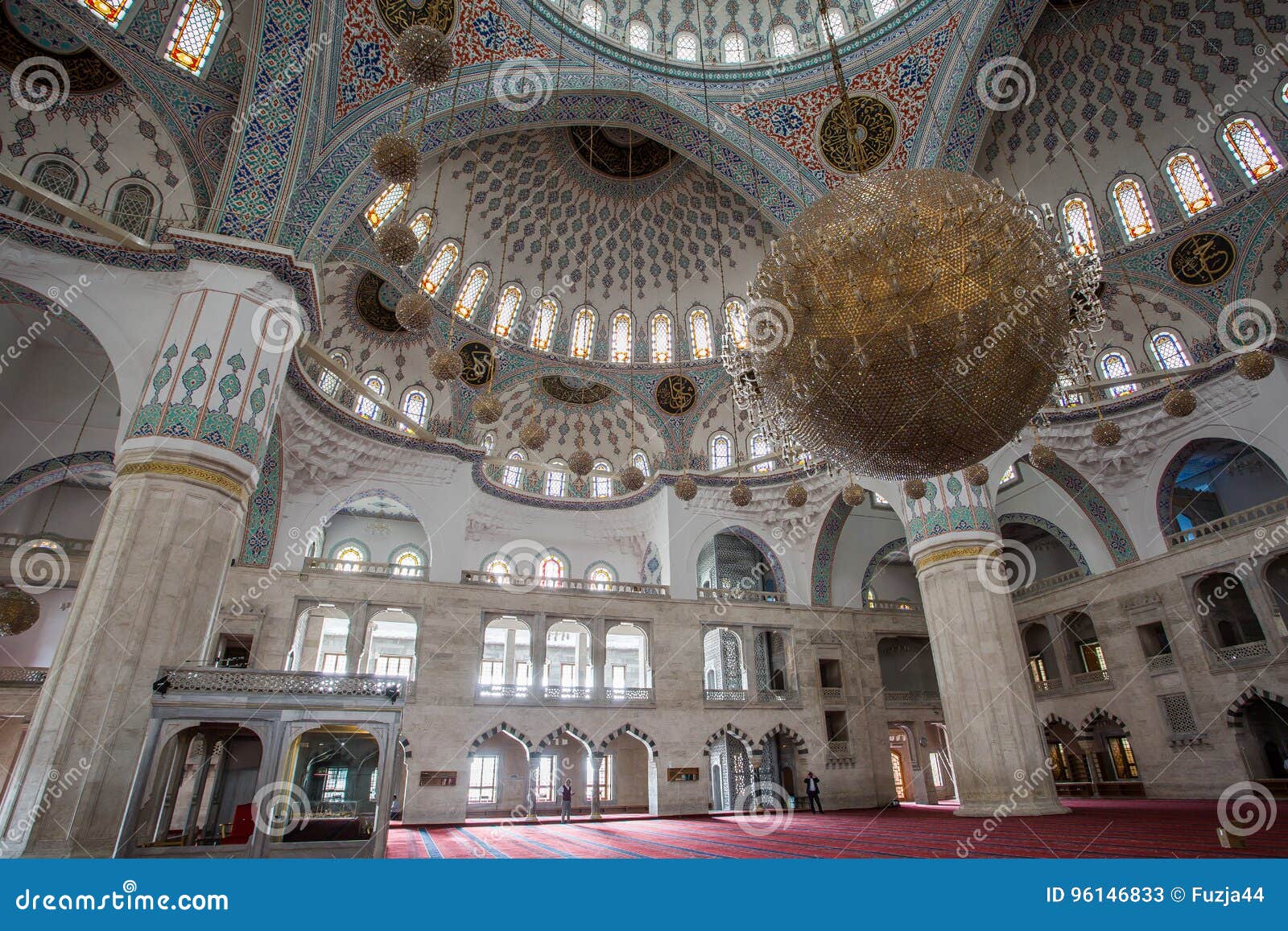Mosque indoor stock image. Image of middle, marble, east - 96146833