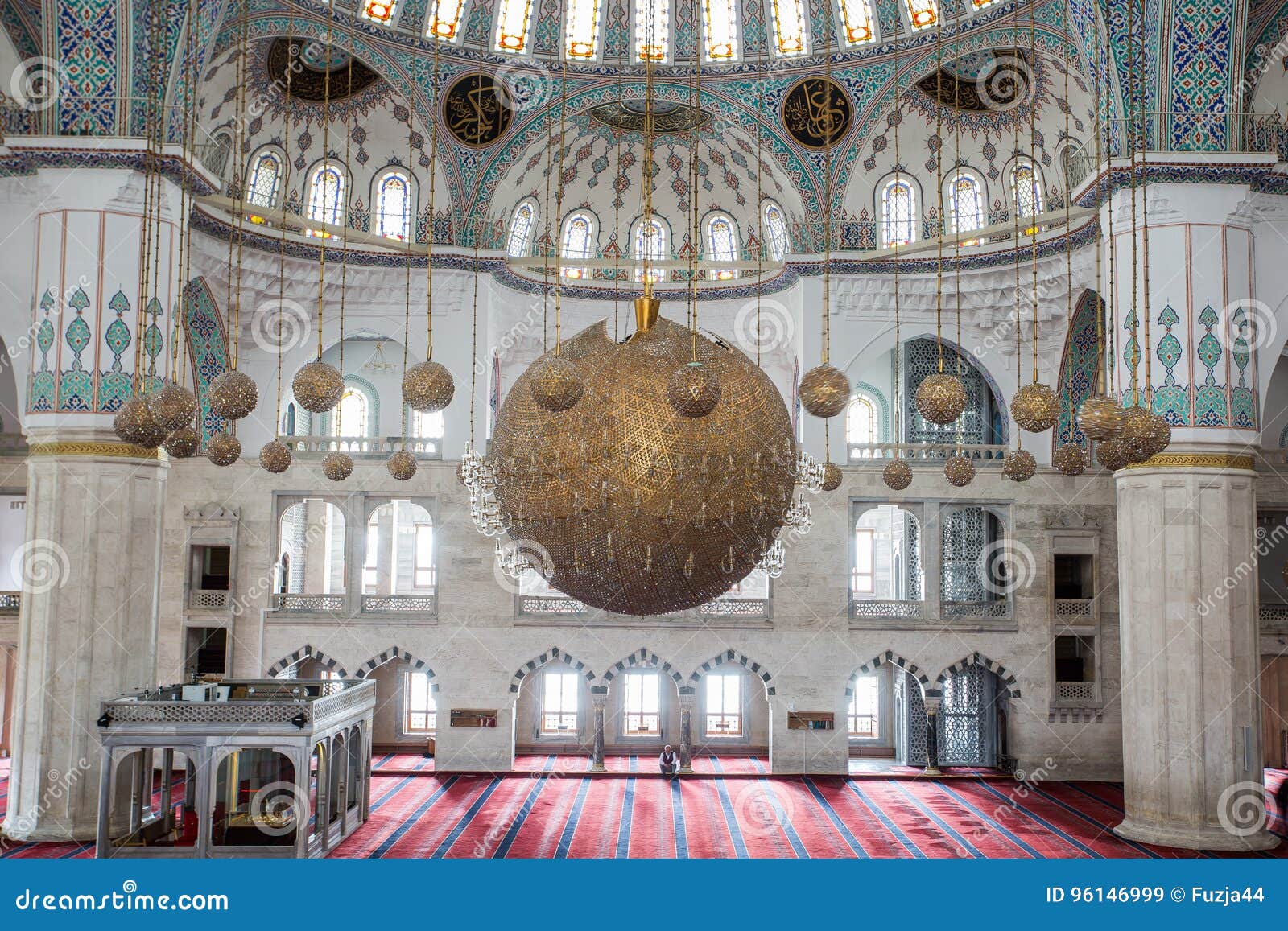 Mosque indoor stock image. Image of culture, east, dome - 96146999
