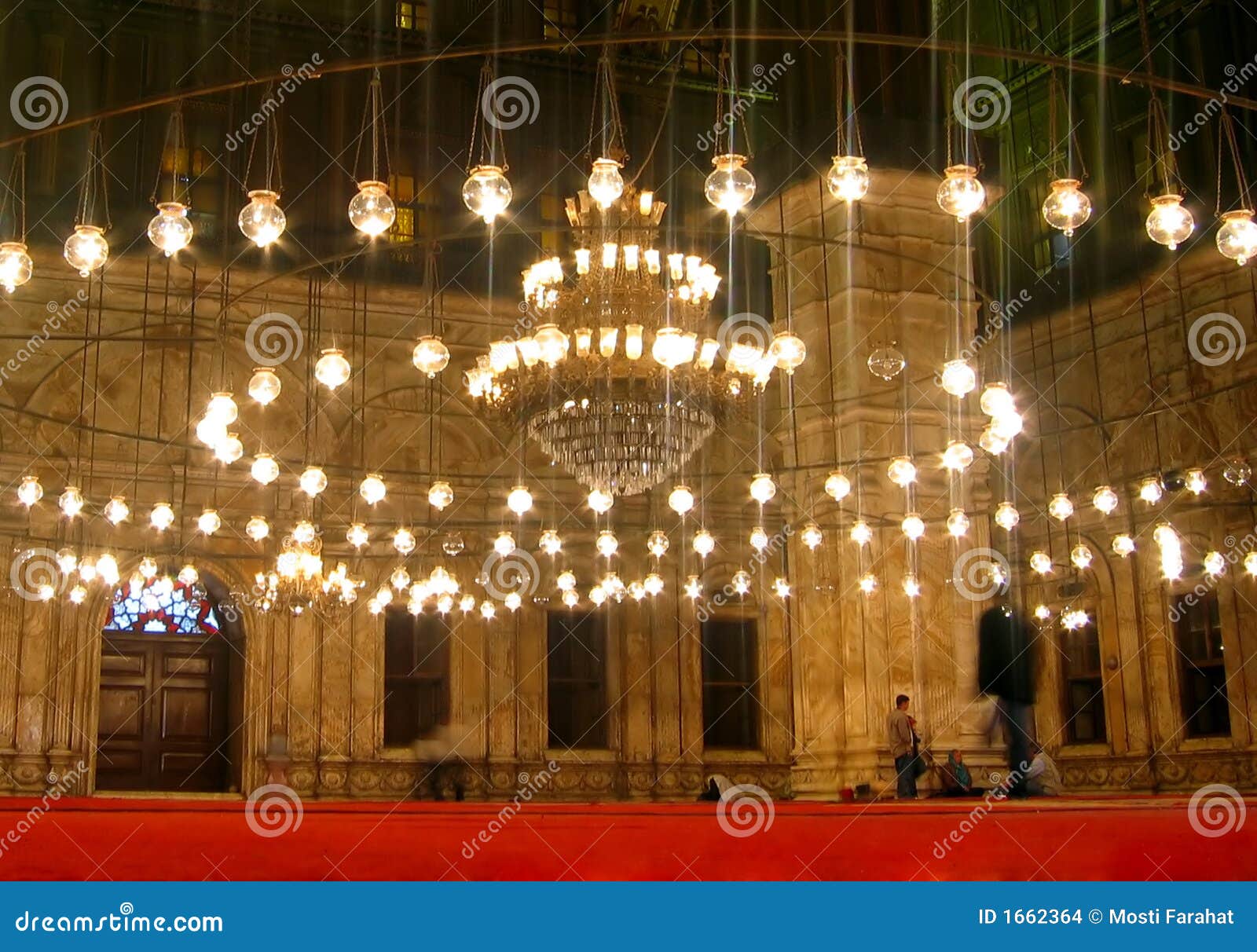 Mosque inside stock photo. Image of lights, masjed, door - 1662364