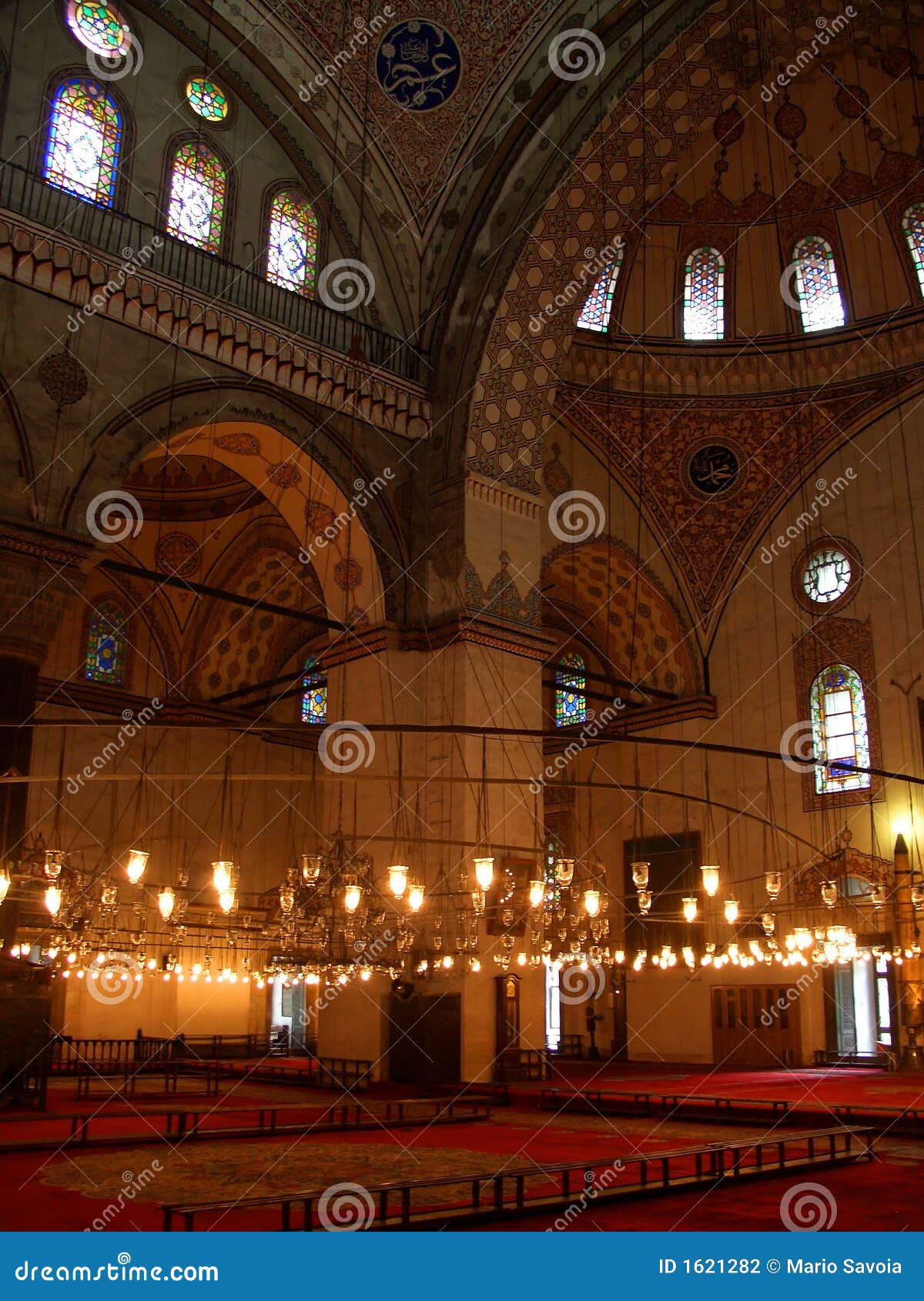 Mosque interior stock photo. Image of glass, dome, color - 1621282
