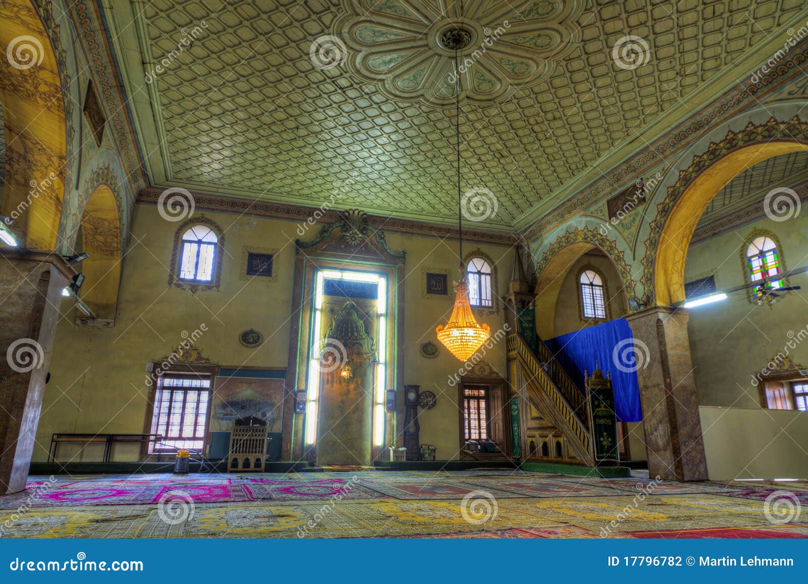 Mosque interior stock photo. Image of main, qibla, ancient - 17796782