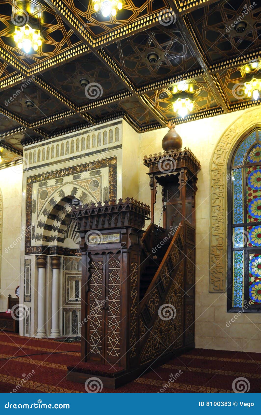 Mosque interior stock image. Image of minarets, confession - 8190383