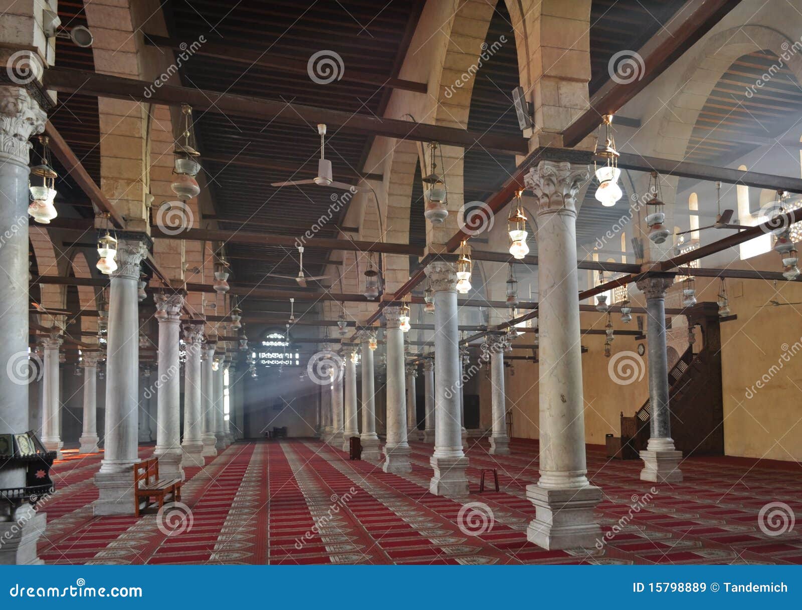 Mosque interior - columns stock image. Image of africa - 15798889